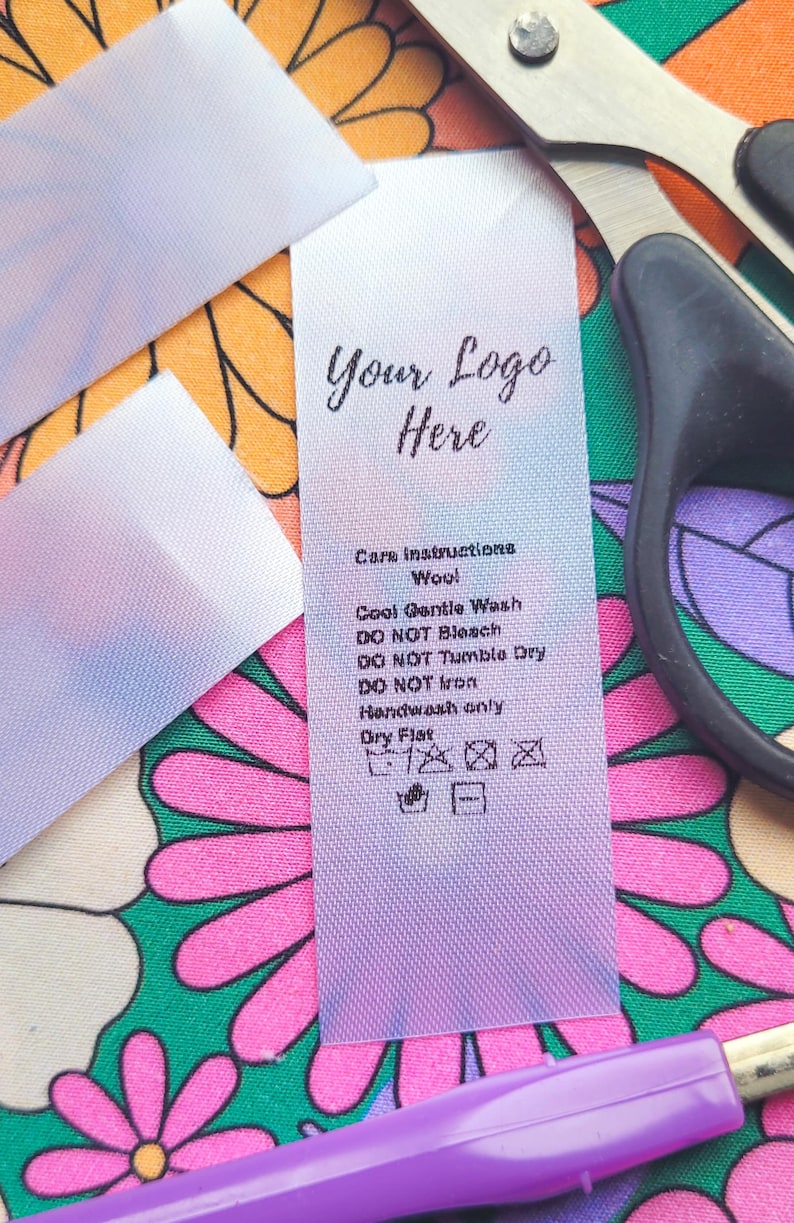Care Labels Sew in Label | Custom Logo Clothing Labels | Fabric Fold ...