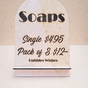 Custom Freestanding Wooden Signs for Businesses, Personalized Laser Cut ...