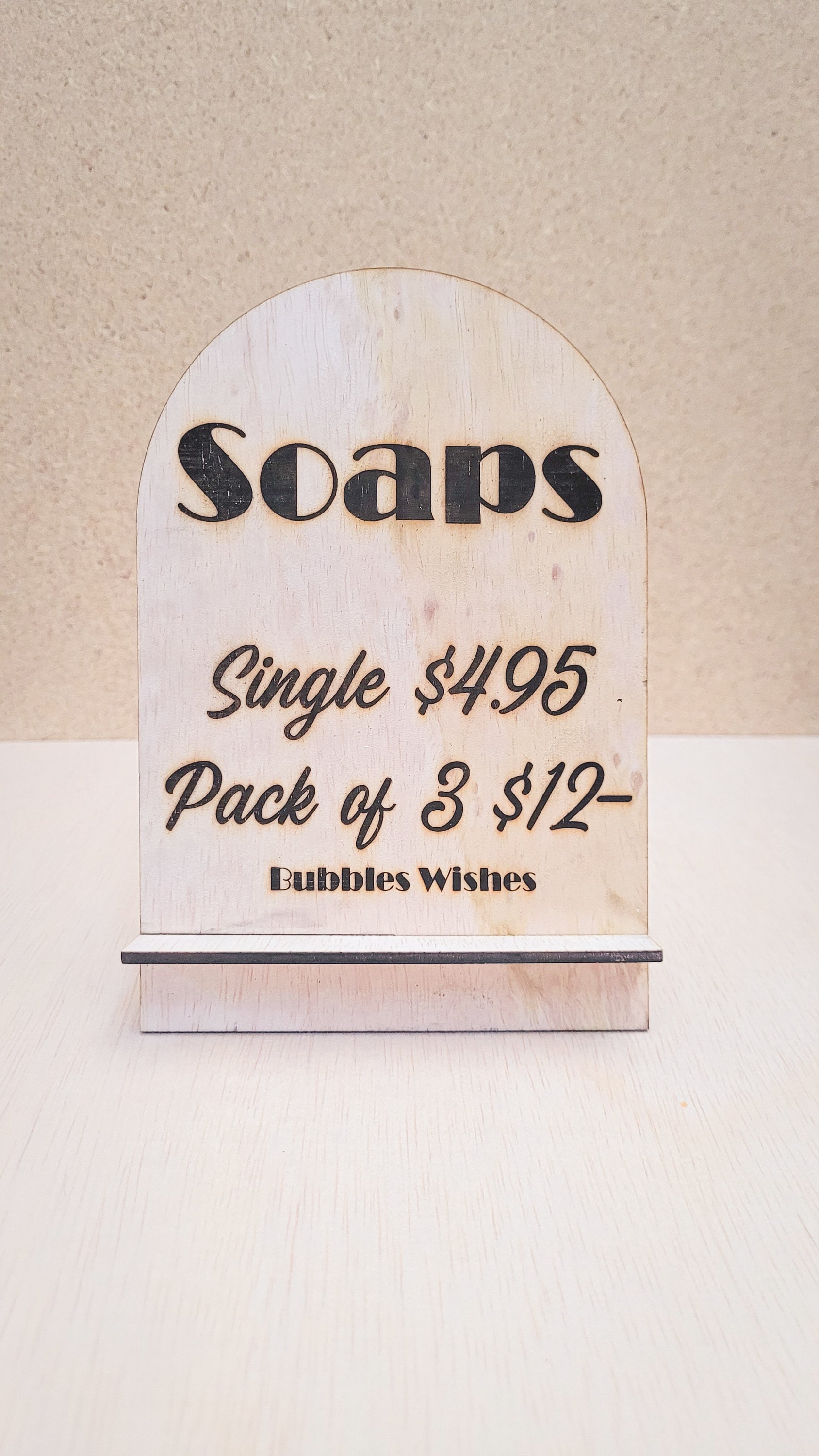 Custom Freestanding Wooden Signs for Businesses, Personalized Laser Cut ...