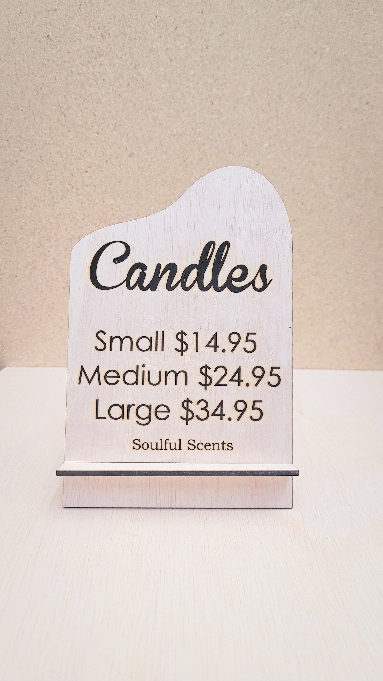 Custom Freestanding Wooden Signs for Businesses, Personalized Laser Cut ...