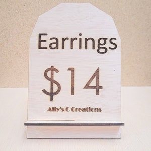 Custom Freestanding Wooden Signs for Businesses, Personalized Laser Cut ...