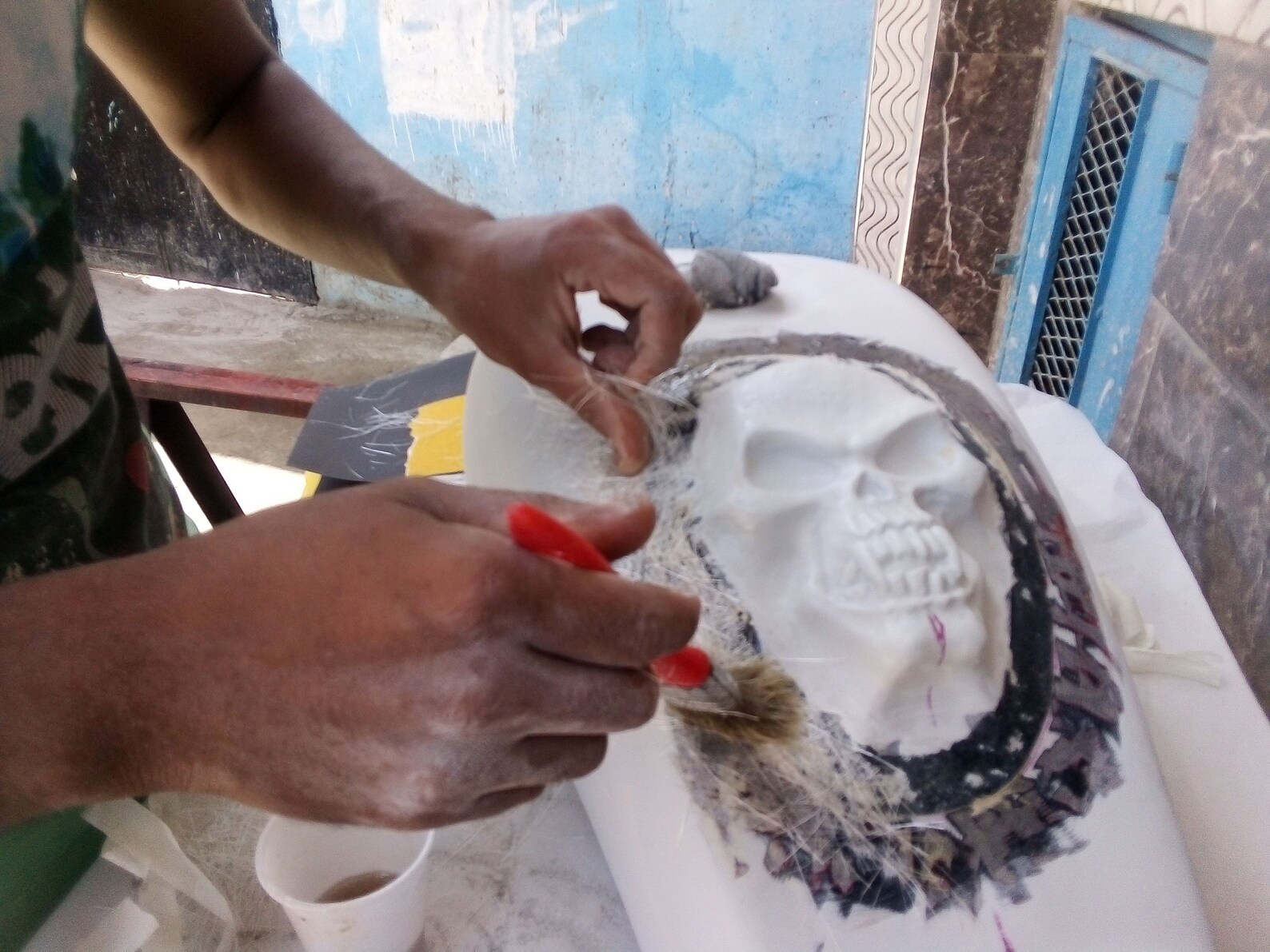 3D Skull Fiberglass Panel: Custom Motorcycle Car Body Art - Etsy