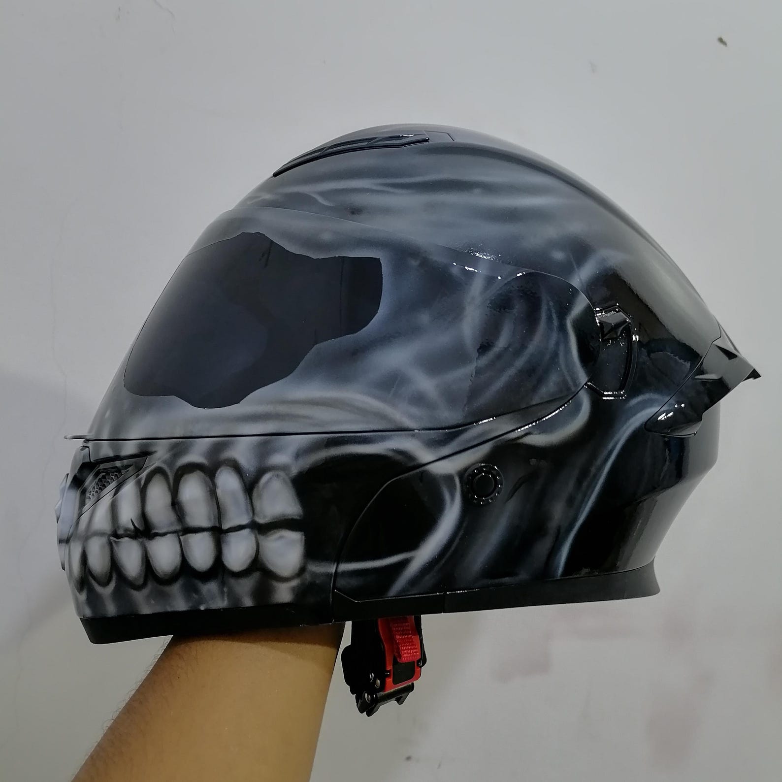 Skull Custom Ll Helmet Motorcycle Fullface Dot ECE CERTIFIED Our ...