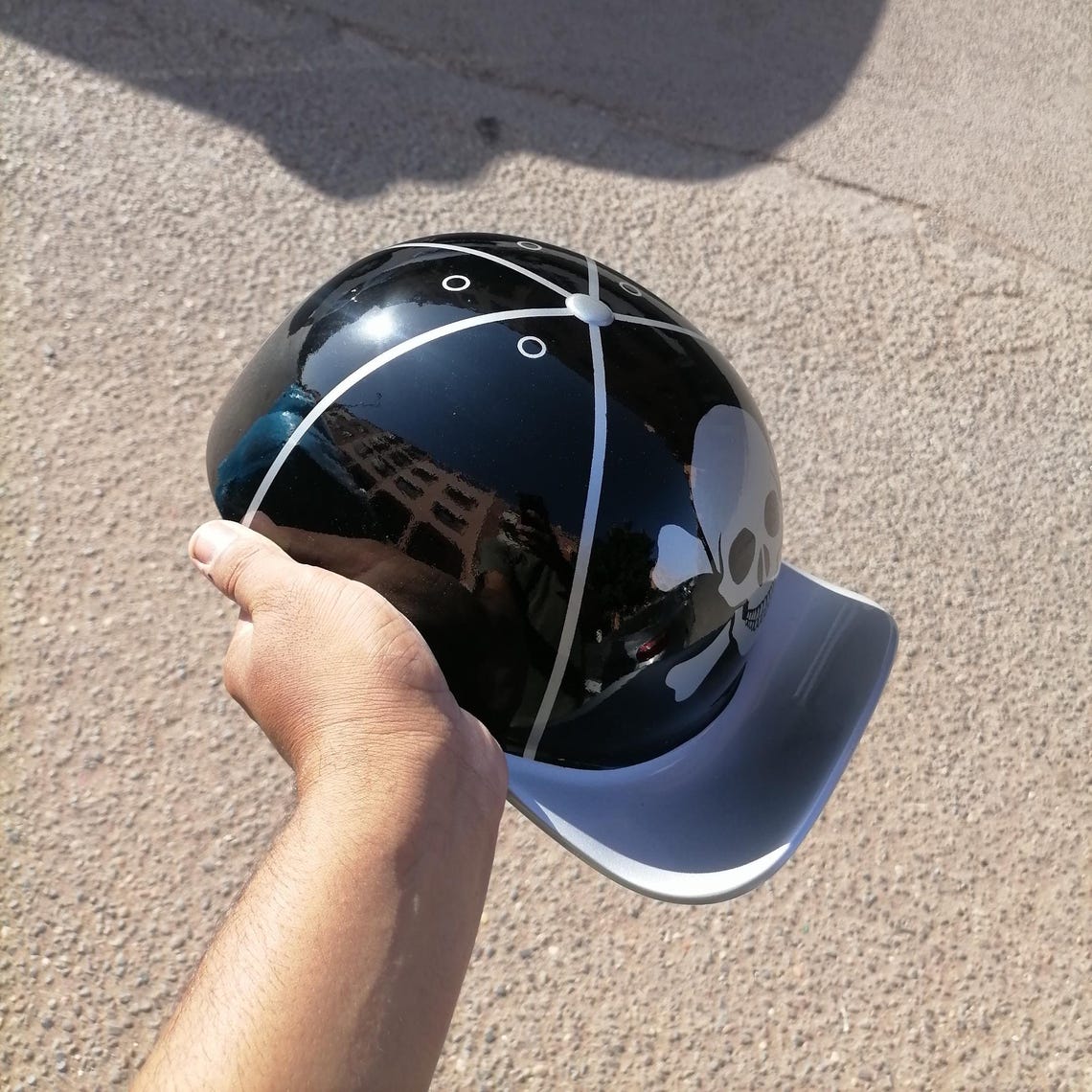 Custom Helmet Motorcycle Cap Baseball Lid Helmet Full Handmade ...