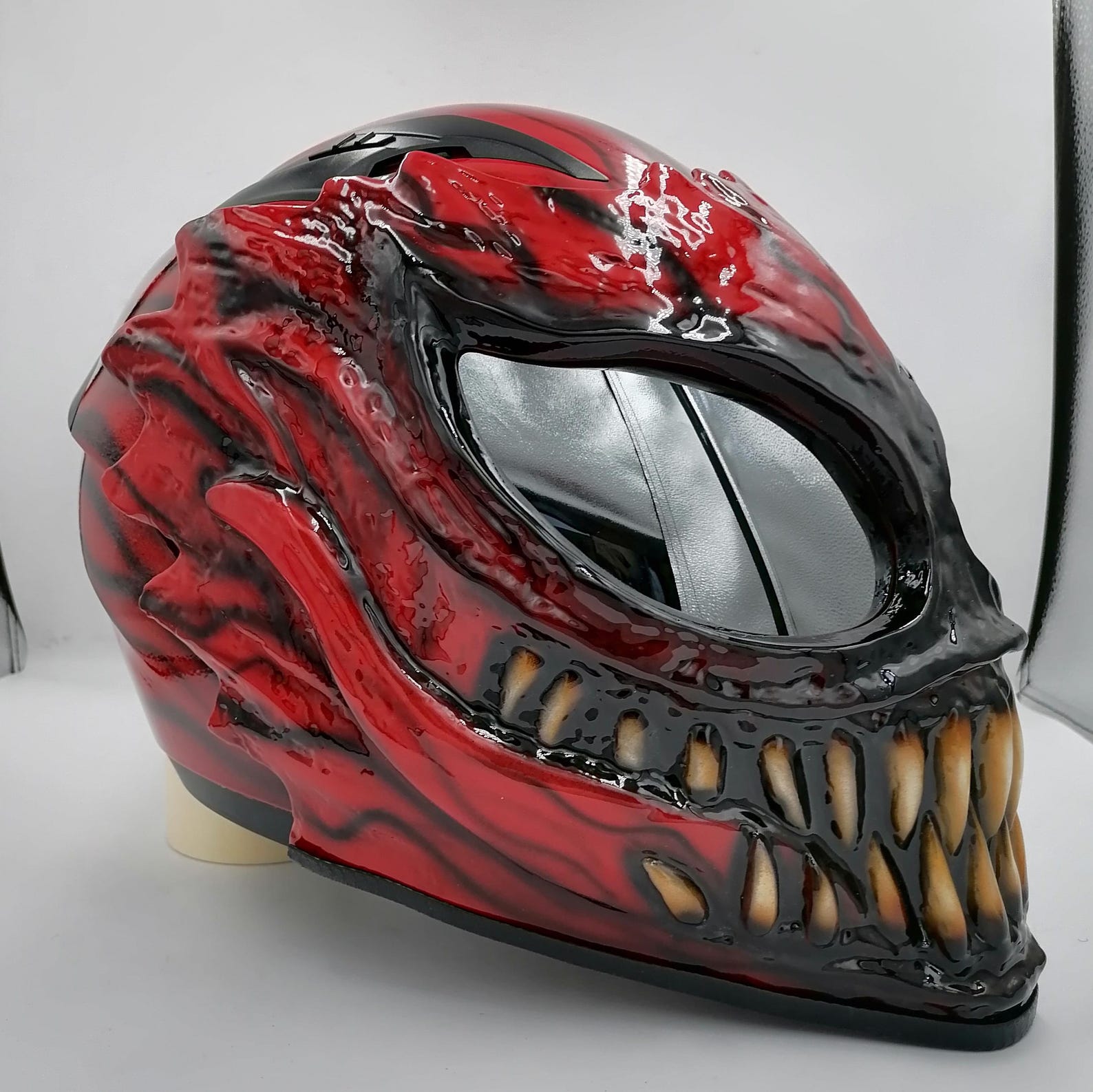 Carnage Venom Custom Motorcycle Helmet – Custom Helmet Open Face DOT ...