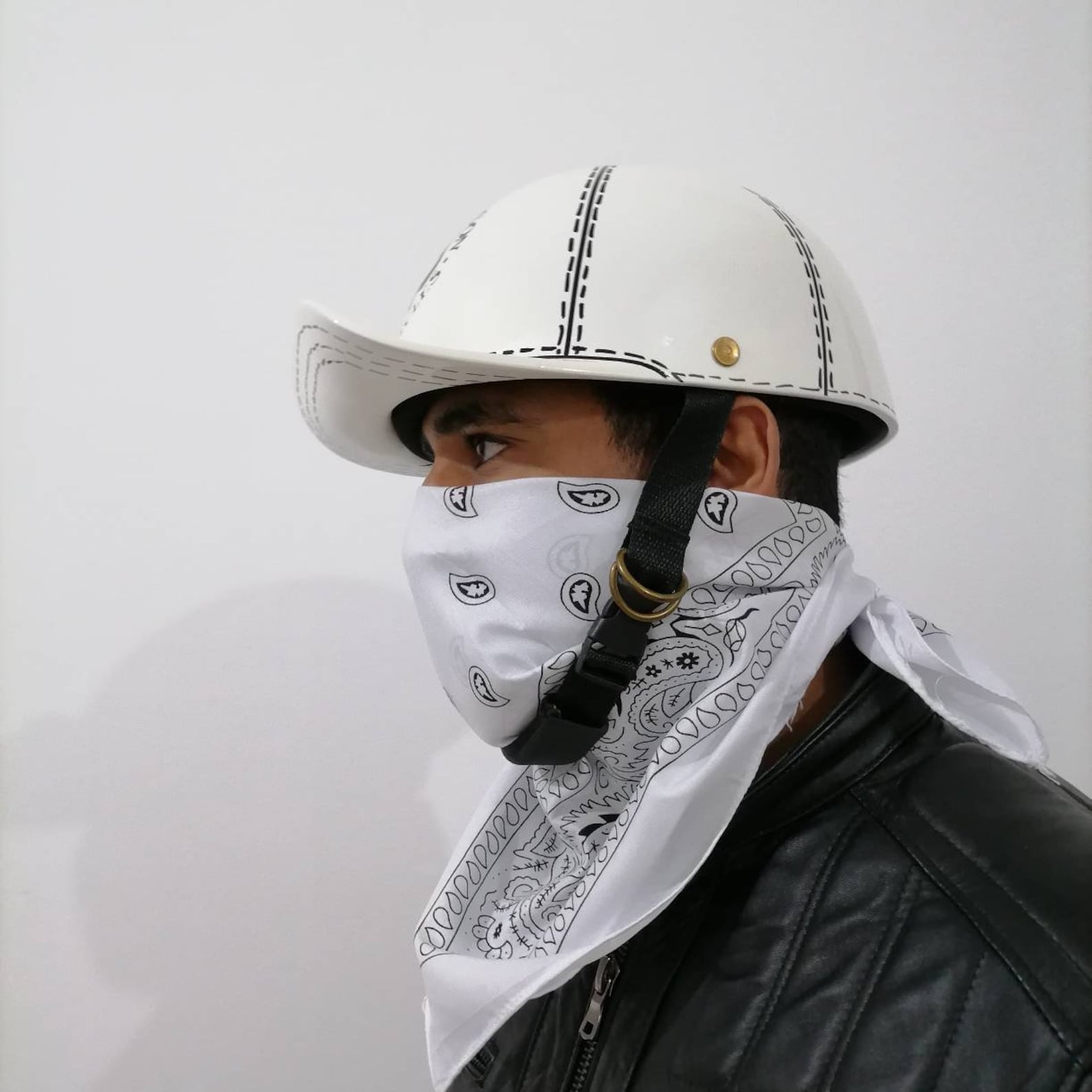 Custom Helmet Motorcycle Cap Baseball Lid Helmet Full Handmade ...