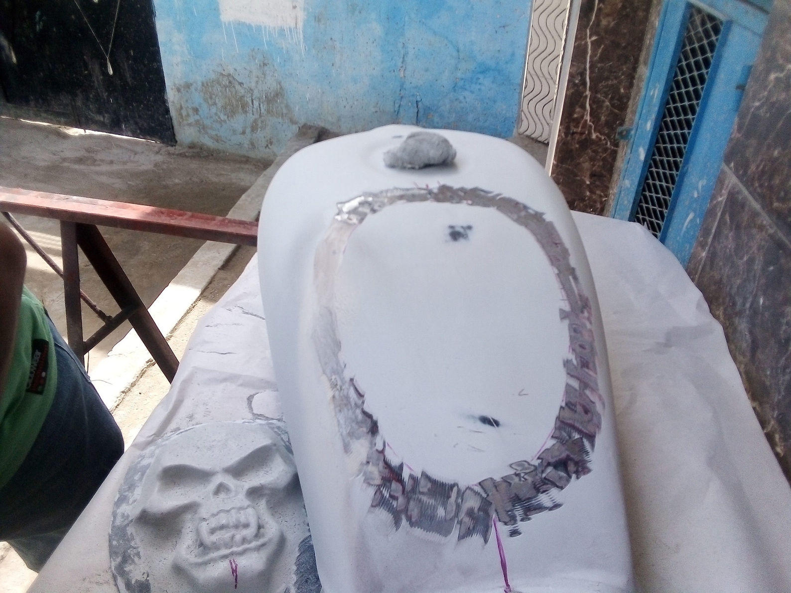 3D Skull Fiberglass Panel: Custom Motorcycle Car Body Art - Etsy