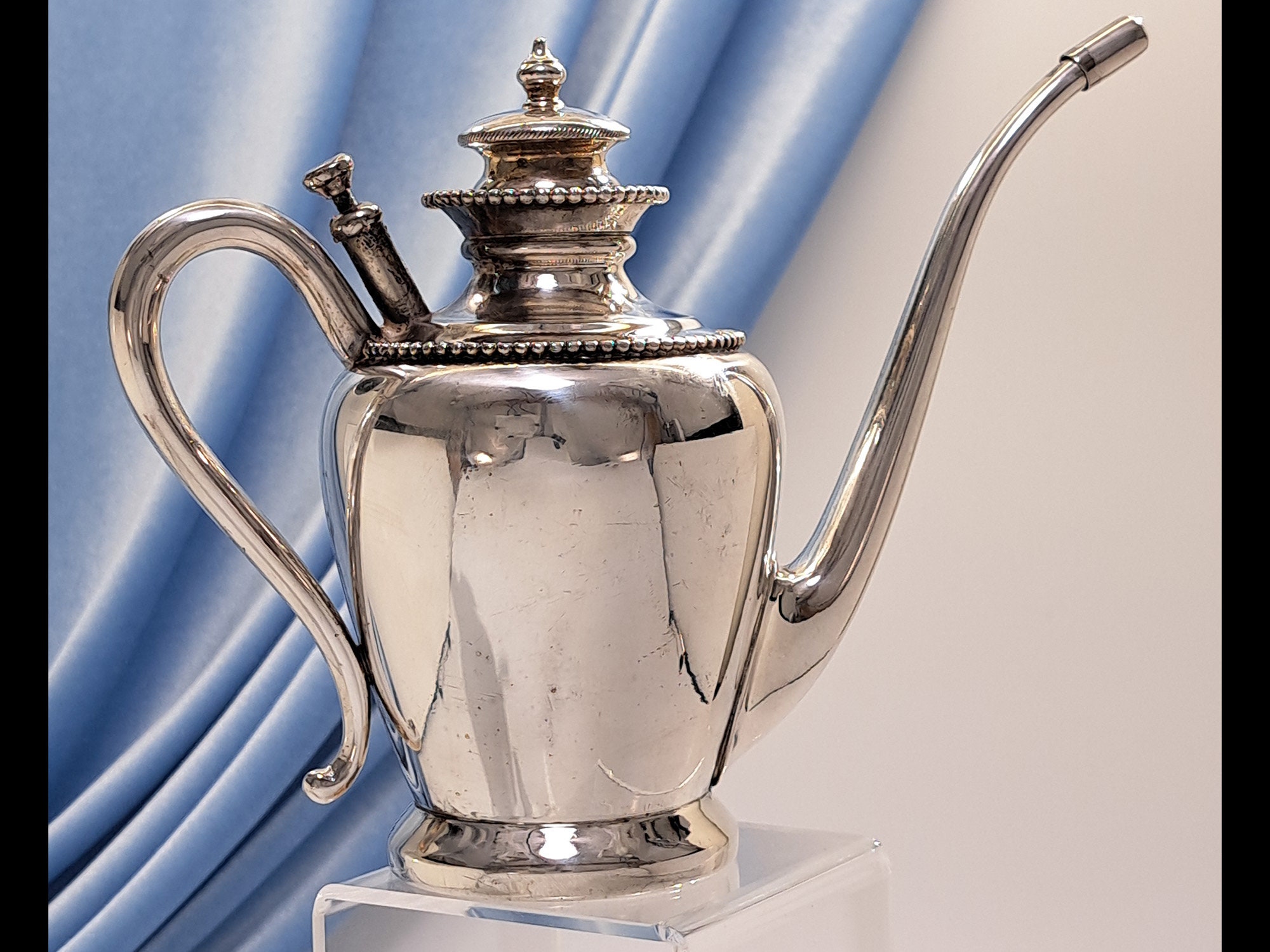 Rare Silver Plate Oil Can for Oil Lamps - Etsy