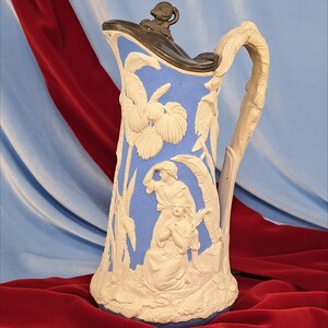 TJ&J Mayer Parian Ware Pitcher With Lidpaul Et Virginie - Etsy