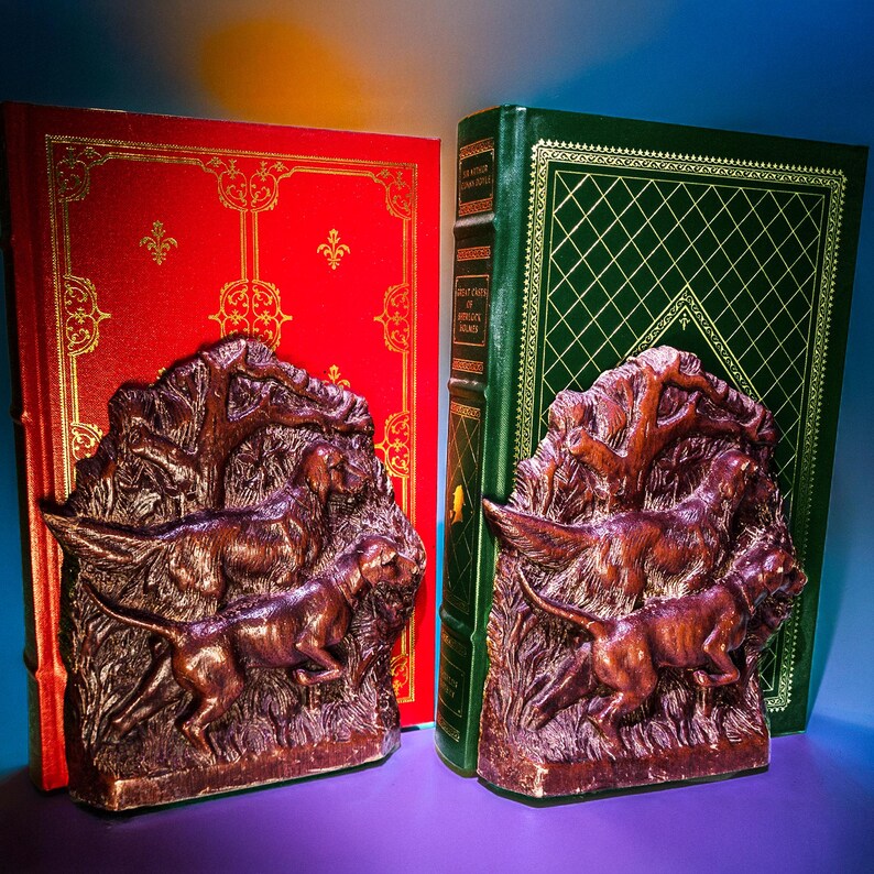 Syroco Hunting Dog Bookends--so Realistic! - Etsy