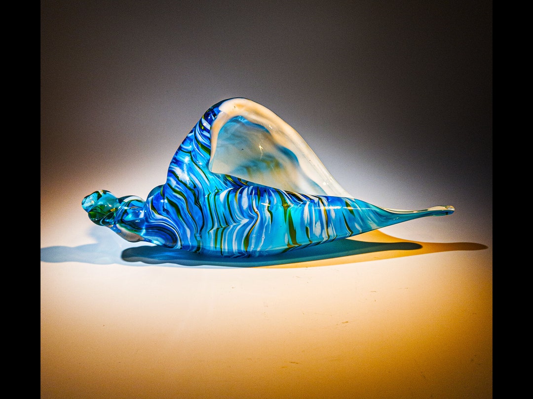Murano Style Sea Shell--blue, Green, White--help to Cure the Winter ...