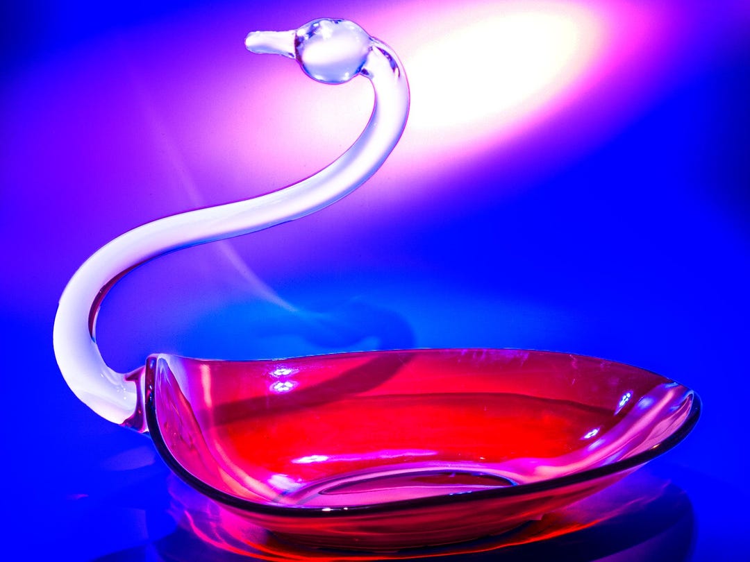 Duncan and Miller Large Pall Mall Swan Bowl--ruby Red - Etsy