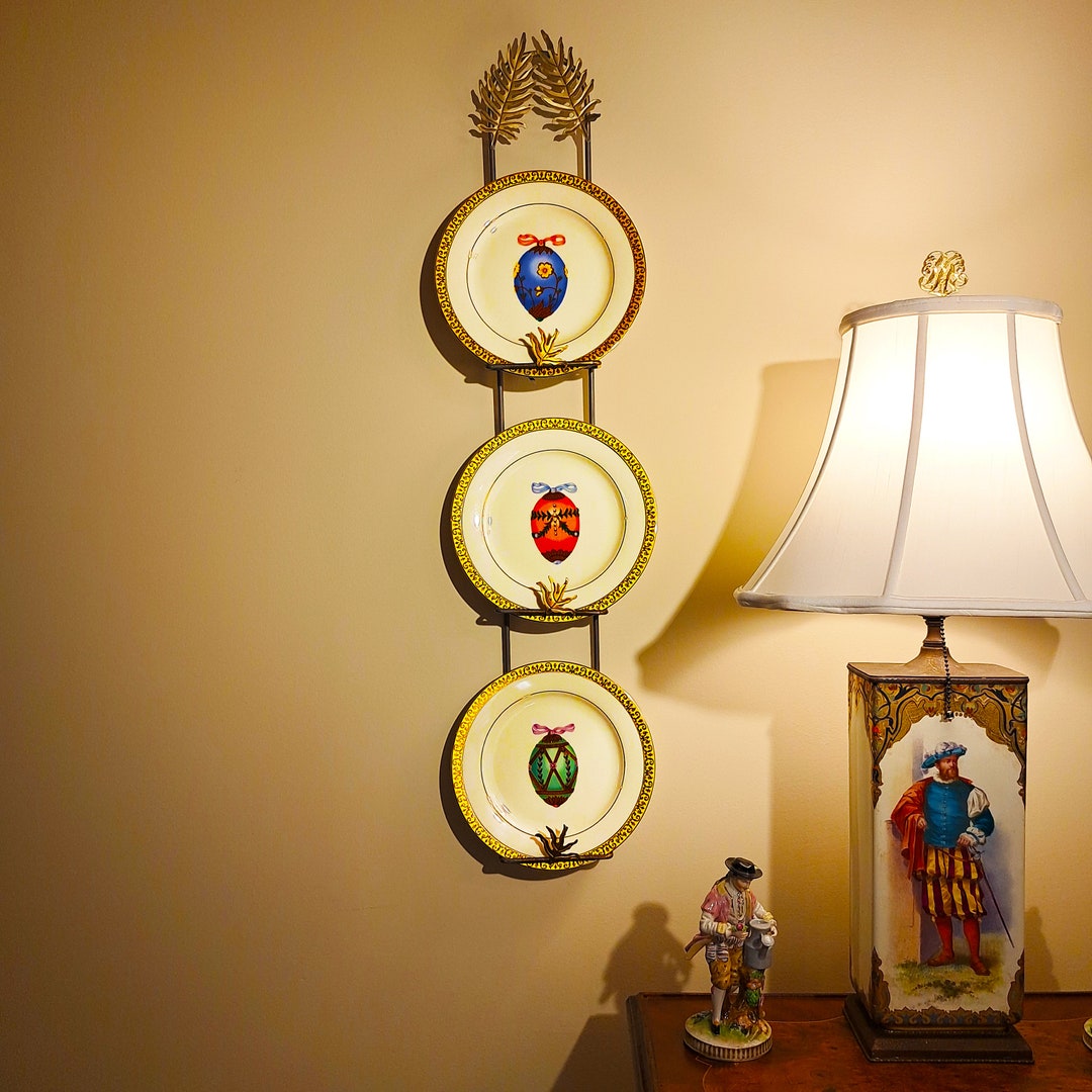 Hanging Plate Rack With Egg Decorated Plates - Etsy