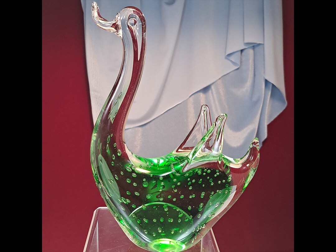 Mid-century Modern Murano-style Glass Duck, Goose, or Swan - Etsy