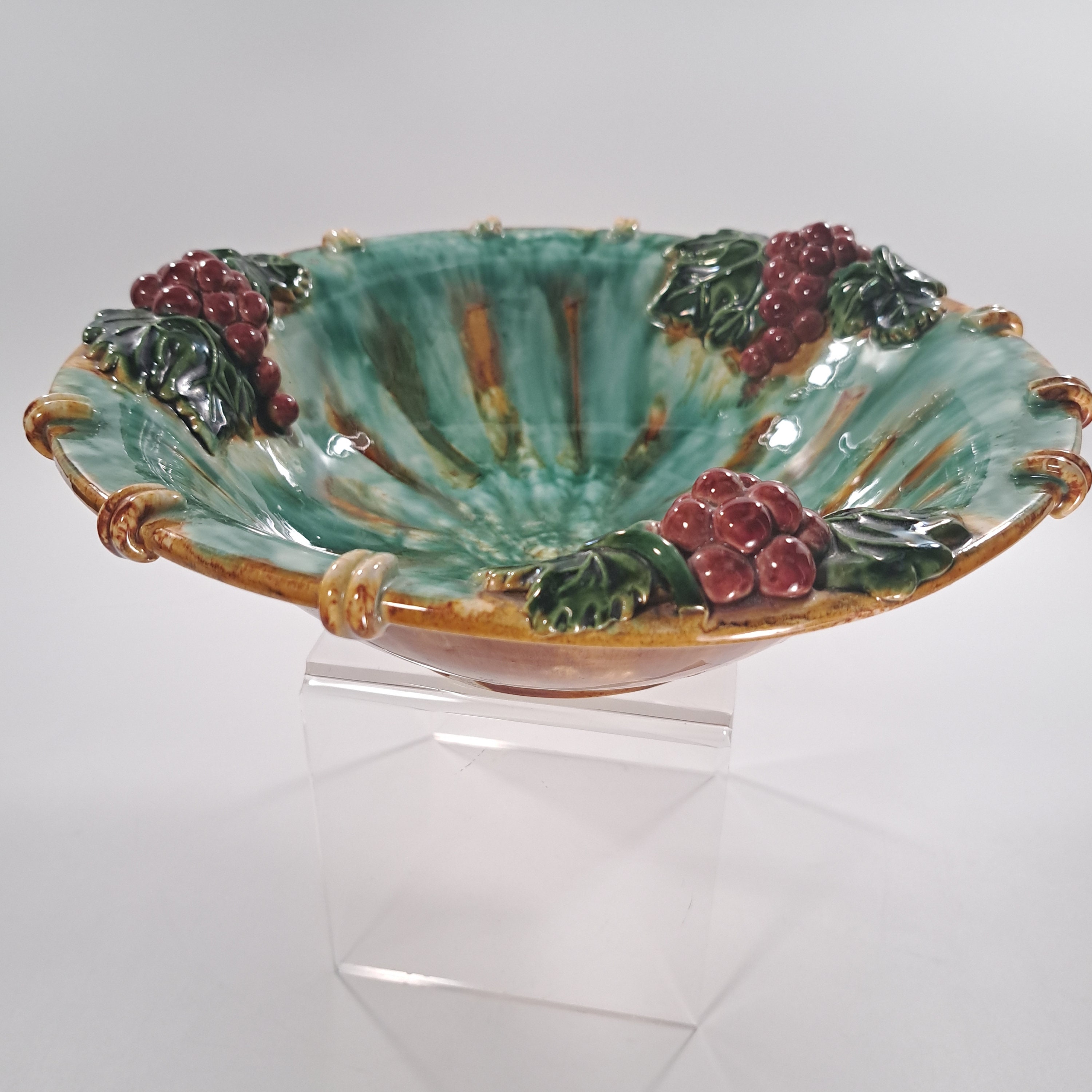 St. Peter Graz Majolica Bowl With Grapes - Etsy