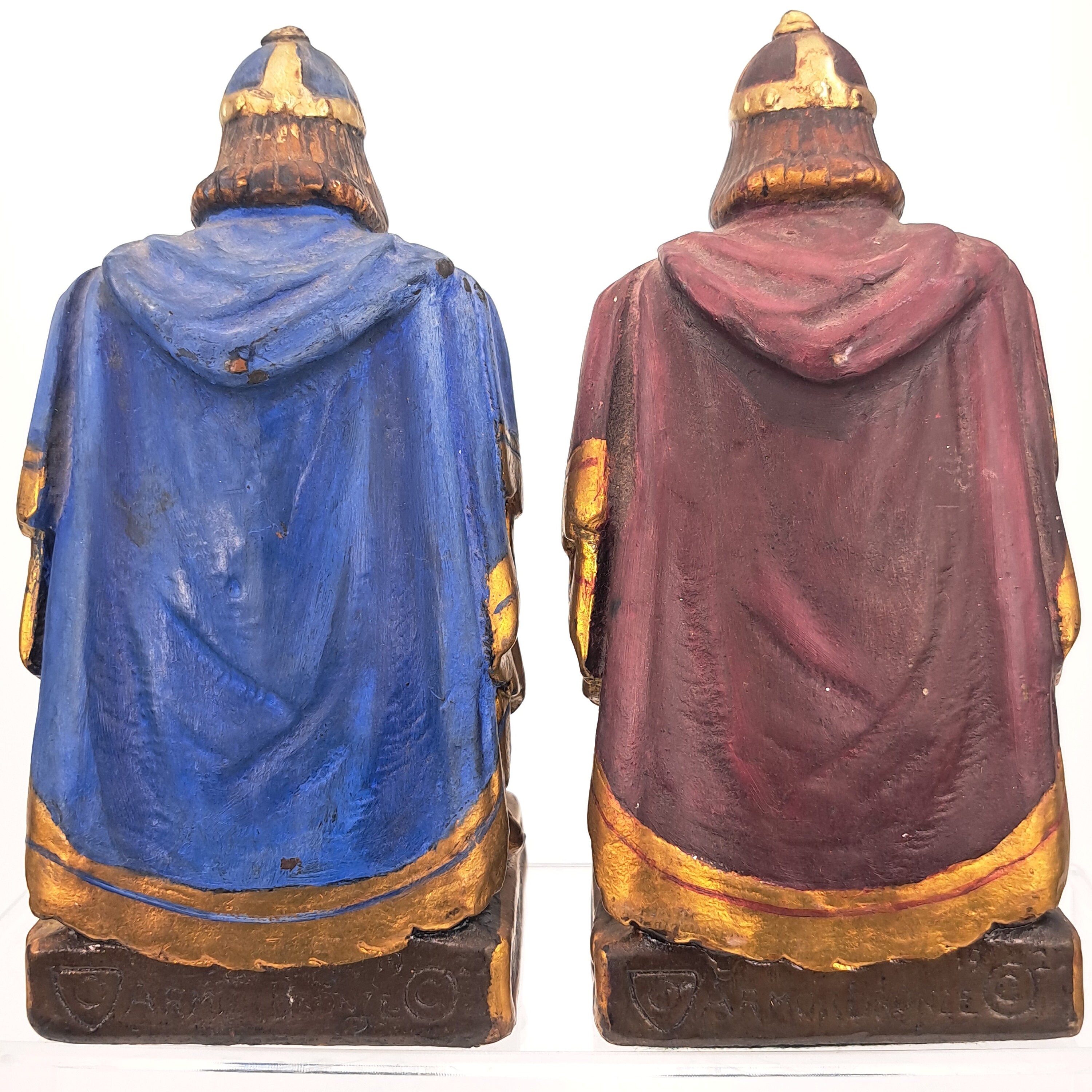 Hard to Find Armor Bronze Kneeling Knight Polychrome Bookends - Etsy