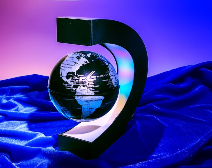 Magnetic Levitating Black and Silver Globe--very Cool! - Etsy