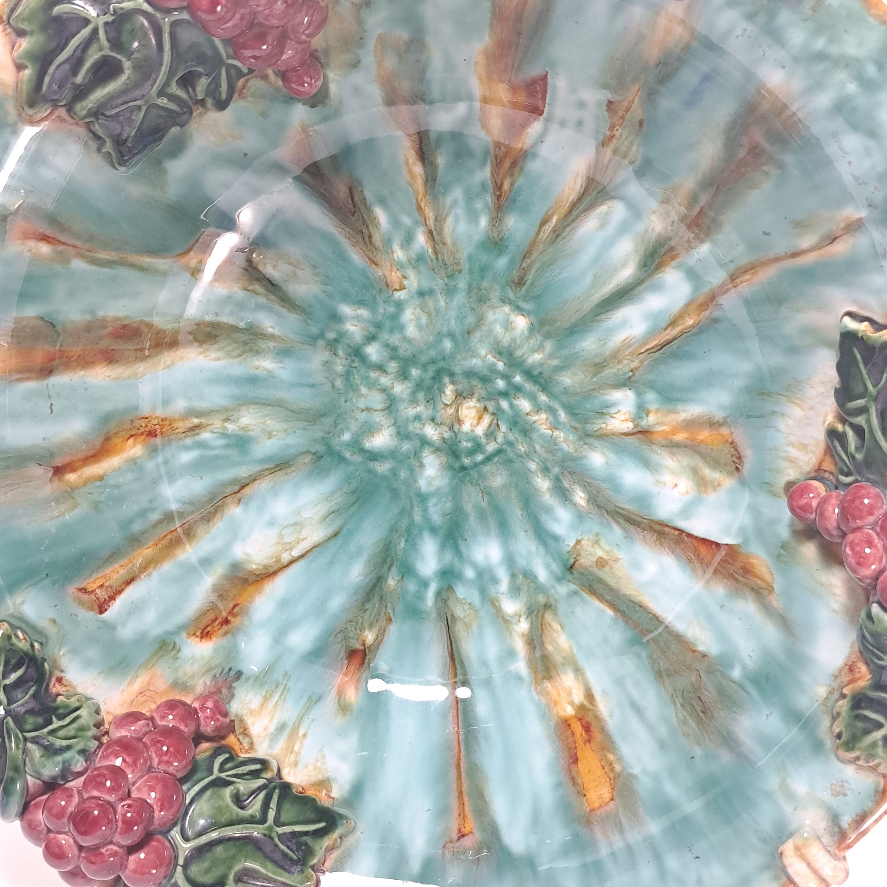 St. Peter Graz Majolica Bowl With Grapes - Etsy