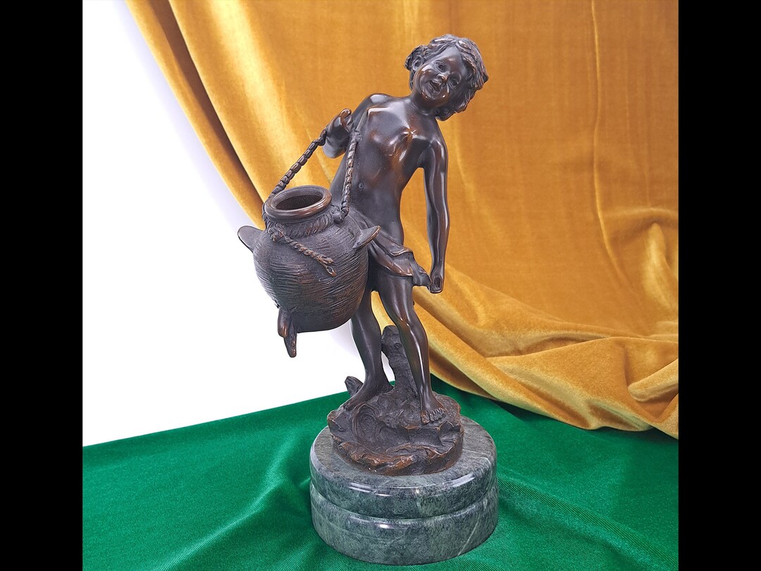 Reproduction of Auguste Moreau's "the Water Bearer" Sculpture on Marble ...