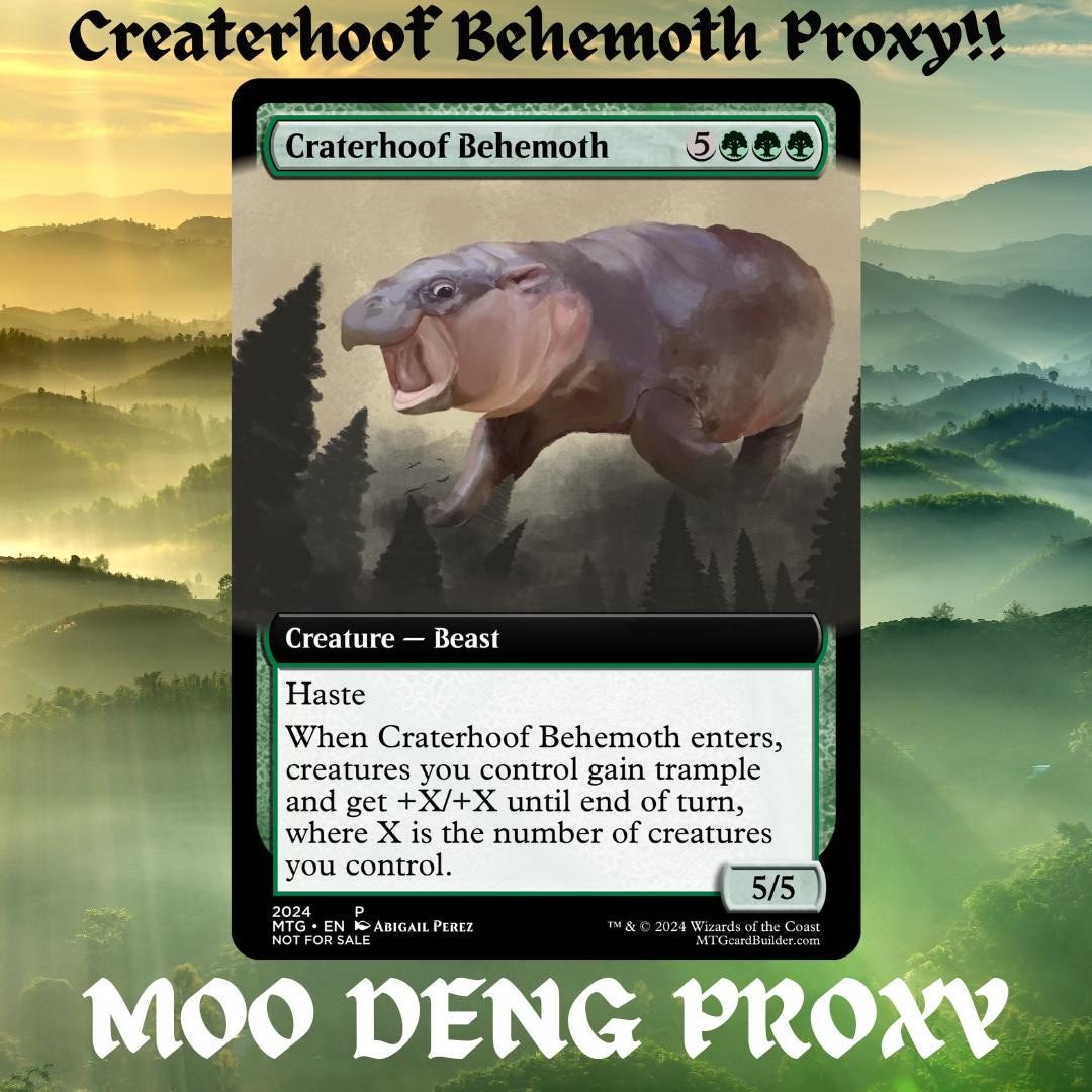 Craterhoof Behemoth MTG Proxy - MOO DENG - Etsy