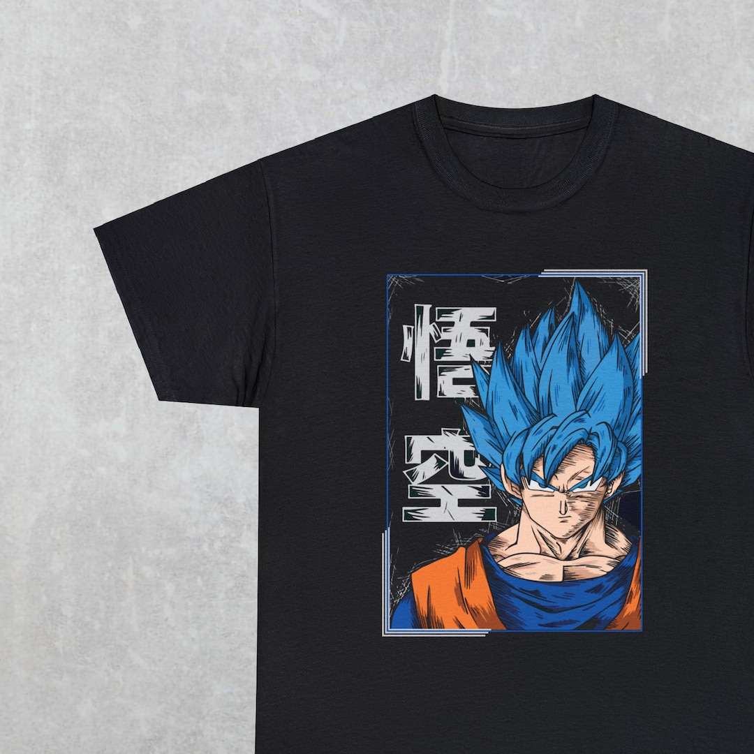 Goku Super Saiyan Blue SSGSS T Shirt Dragon Ball Z Anime Clothing Manga ...