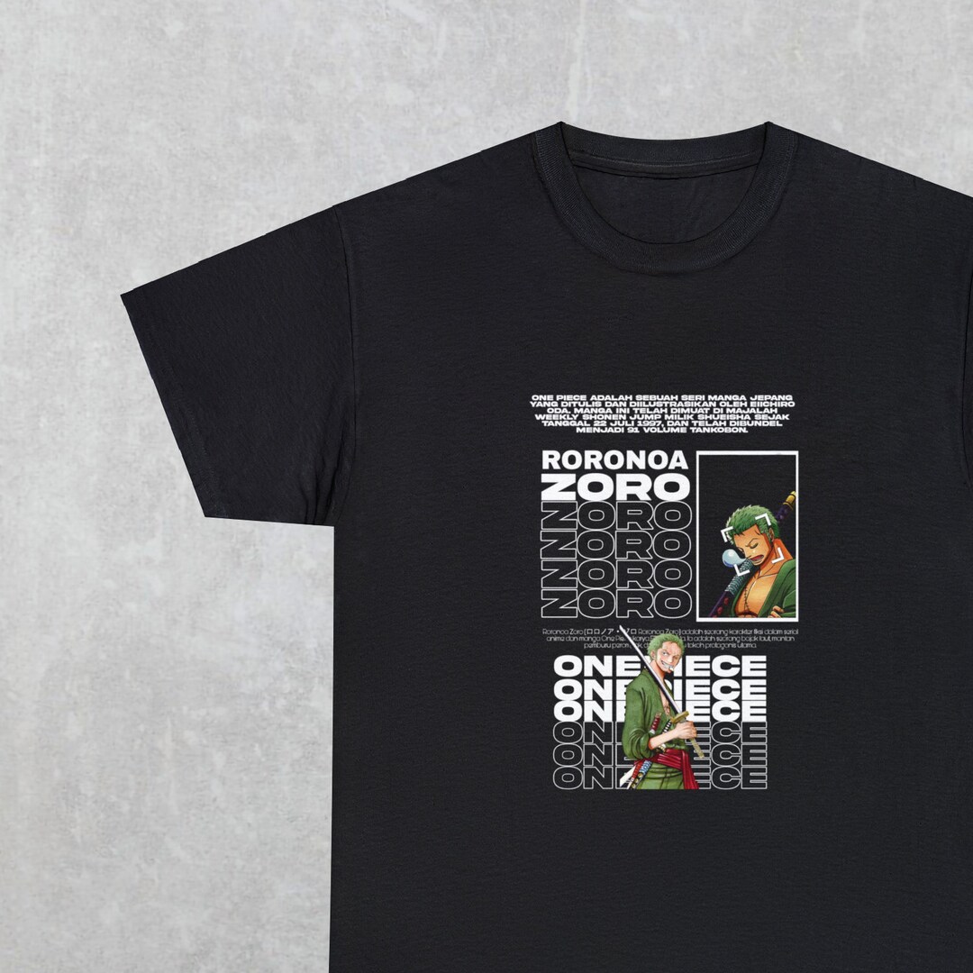 One Piece Roronoa Zoro T Shirt Dragon Ball Z 90s Anime Clothing Manga ...