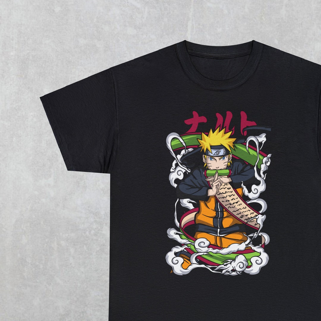 Naruto Uzumaki Narutomaki Tee Shirt 90s Anime Apparel Manga Japanese ...