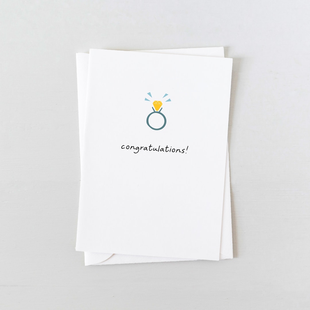 Greeting Cards | Congratulations Wedding Ring Card | Engagement Card ...