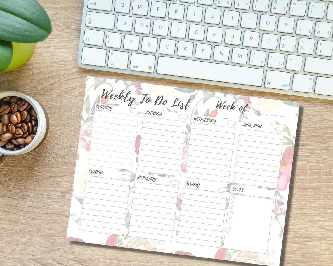 Printable Weekly Planner, Printable Planner Insert, to Do List, A4 ...