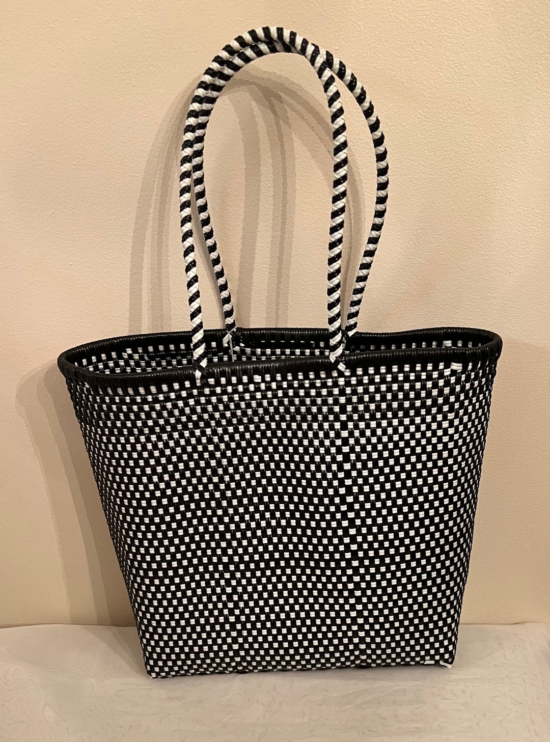 Woven Handmade Recycled Plastic Tote, to Go Bag, Beach Bag, Vacation ...