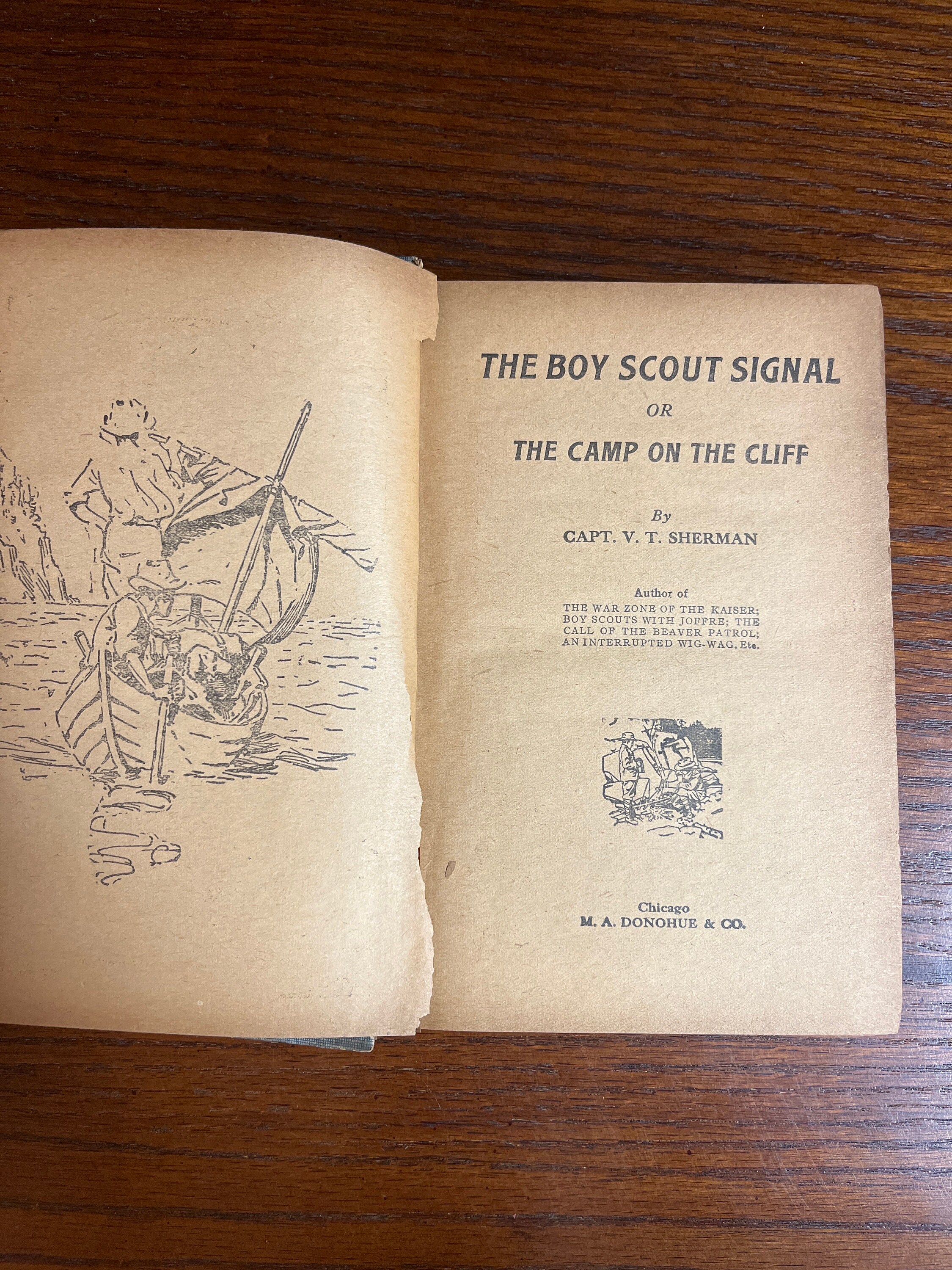 The Boy Scout Signal or the Camp on the Cliff - Etsy