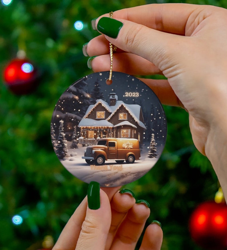Personalized UPS Delivery Man Ornament, Appreciation Gift, Custom Thank ...