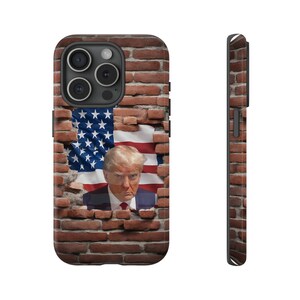 Patriotic American Flag, Trump Mugshot Tough Phone Case MAGA, Patriot ...