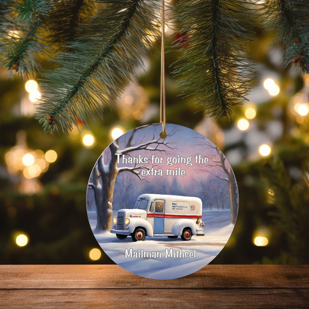 Personalized Mailman Ornament, Mail Carrier Appreciation Gift, Custom ...