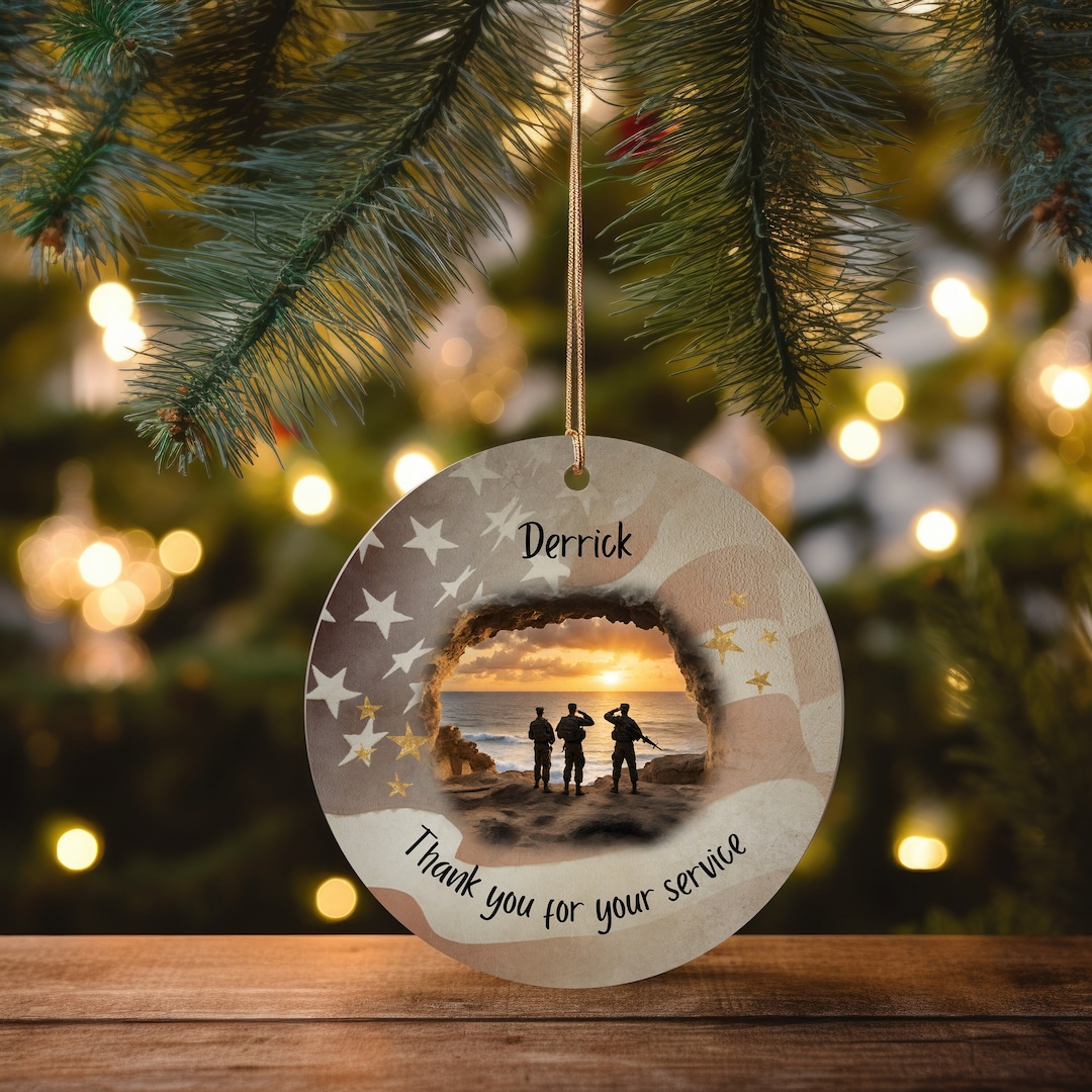 Thank You for Your Service, Military Ornament, Military Appreciation ...