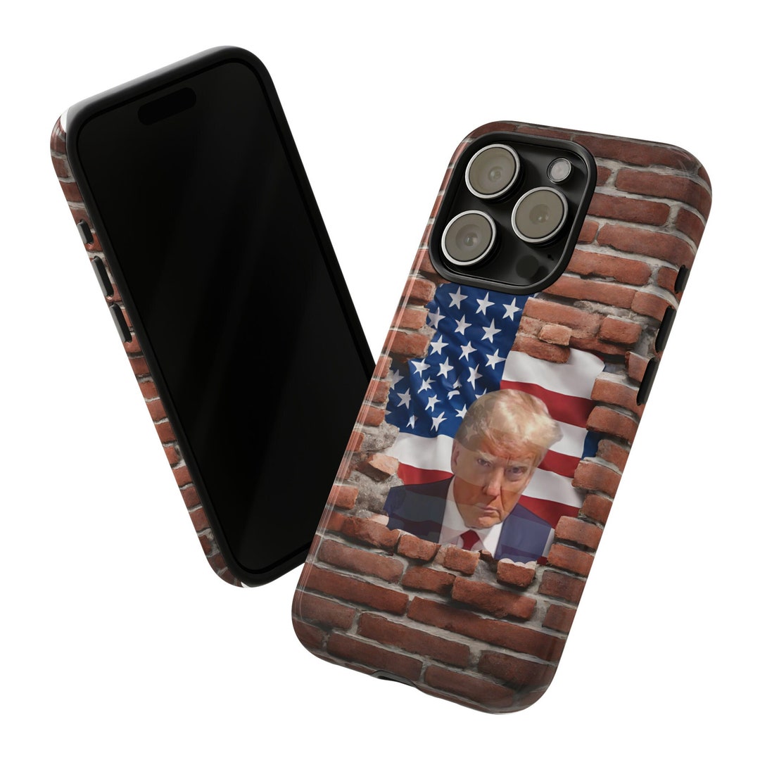 Patriotic American Flag, Trump Mugshot Tough Phone Case MAGA, Patriot ...