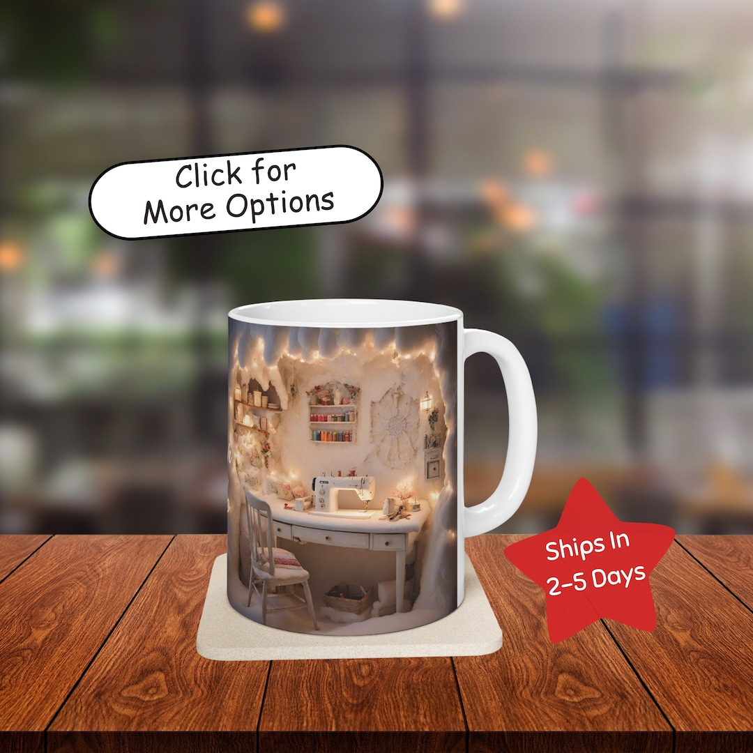 3D Effect Sewing Mug, Crafter Coffee Mug Gift for Sewers, Crafter Gift ...