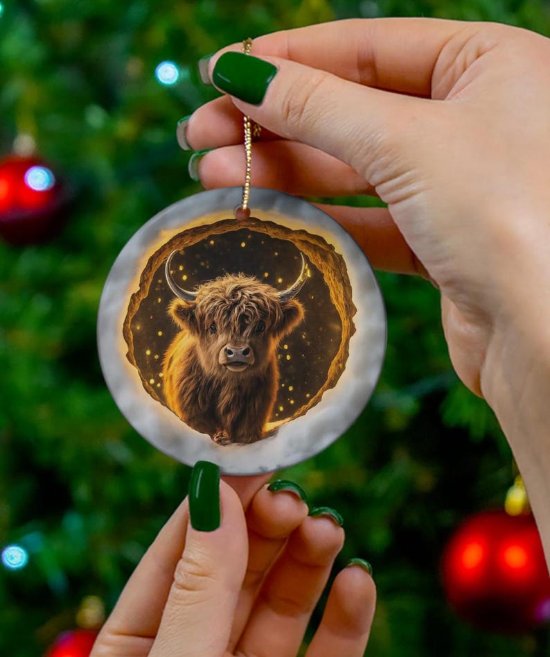 Highland Cow Dreamy Snow Tunnel Beautiful Christmas Gift Idea, Cow ...