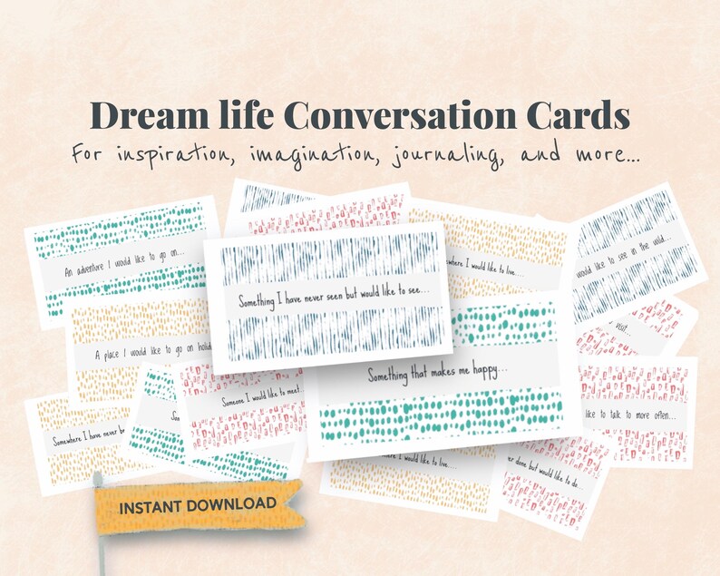 Conversation Starter, Creative Kids, Printable Creative Cards, for ...