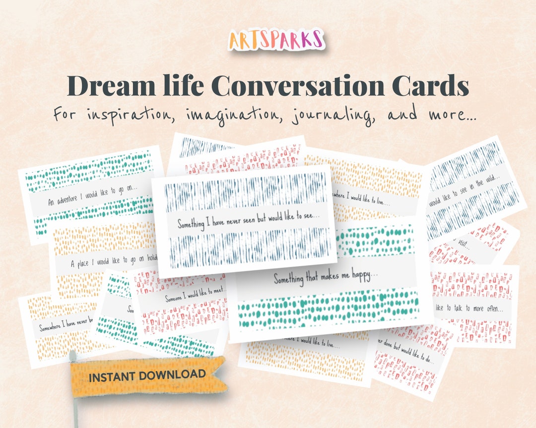 Conversation Starter, Creative Kids, Printable Creative Cards, for ...