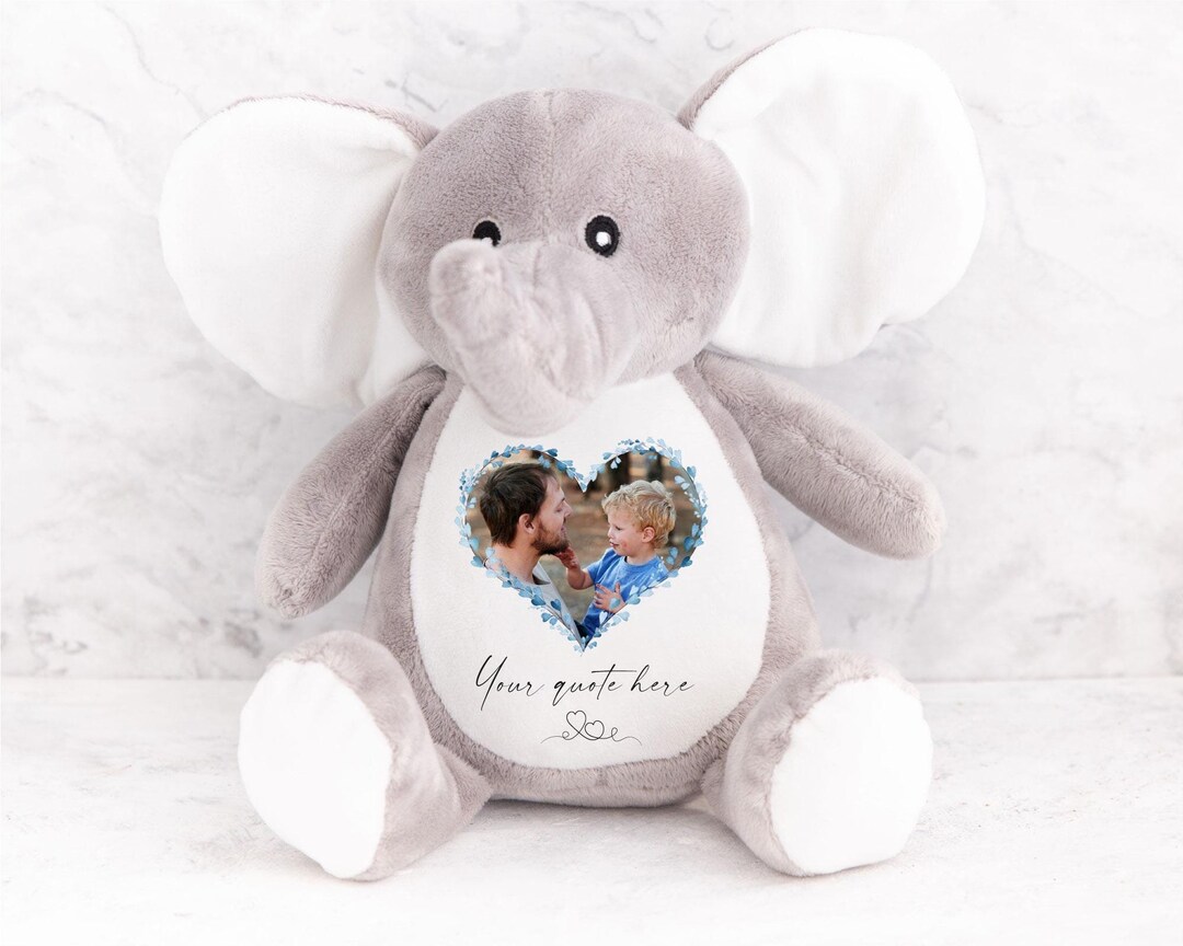 Personalised Photo Teddy,personalised Plush Soft Toy,father's Day Gift ...
