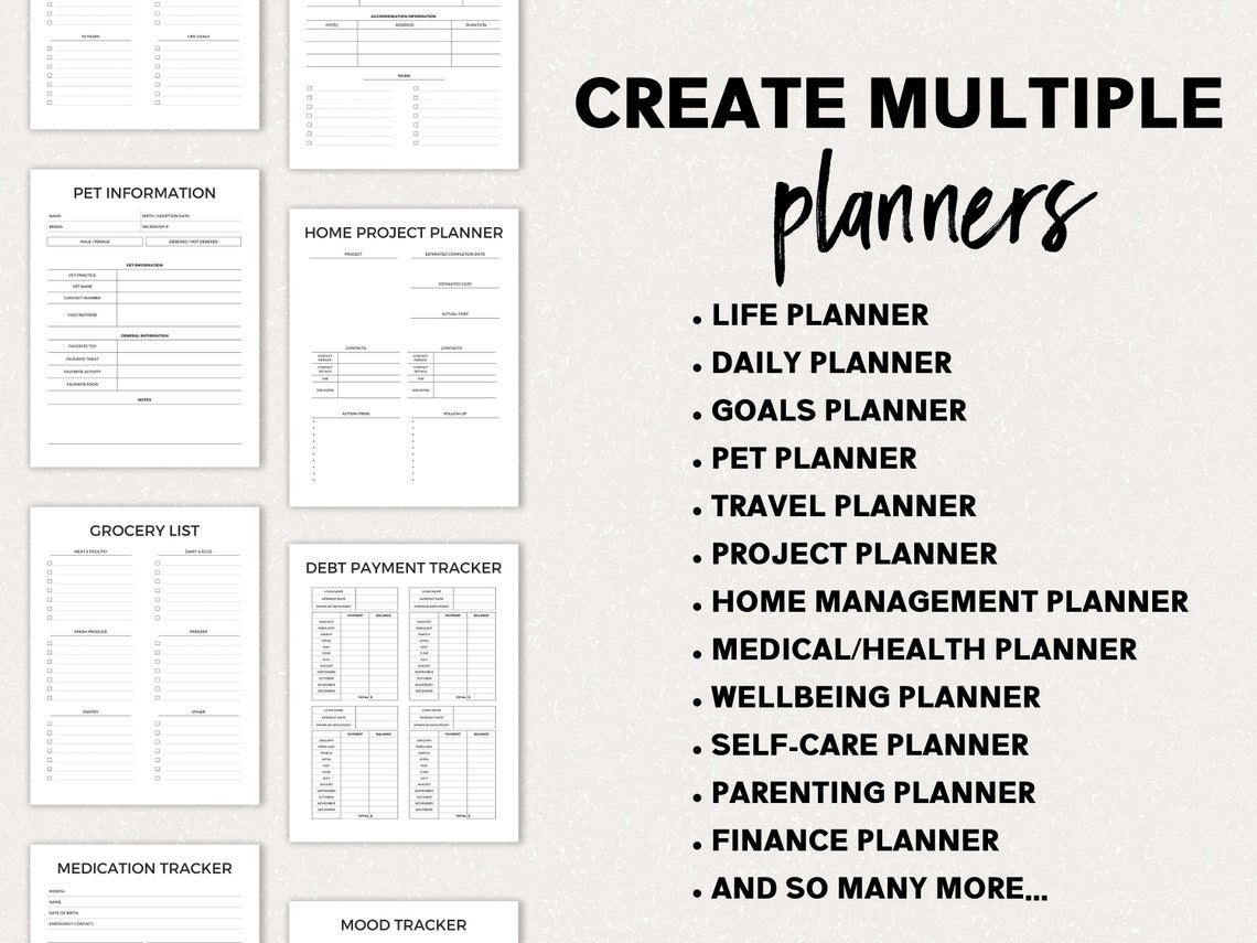 Commercial Use Planner Template Canva Planner Template - Etsy