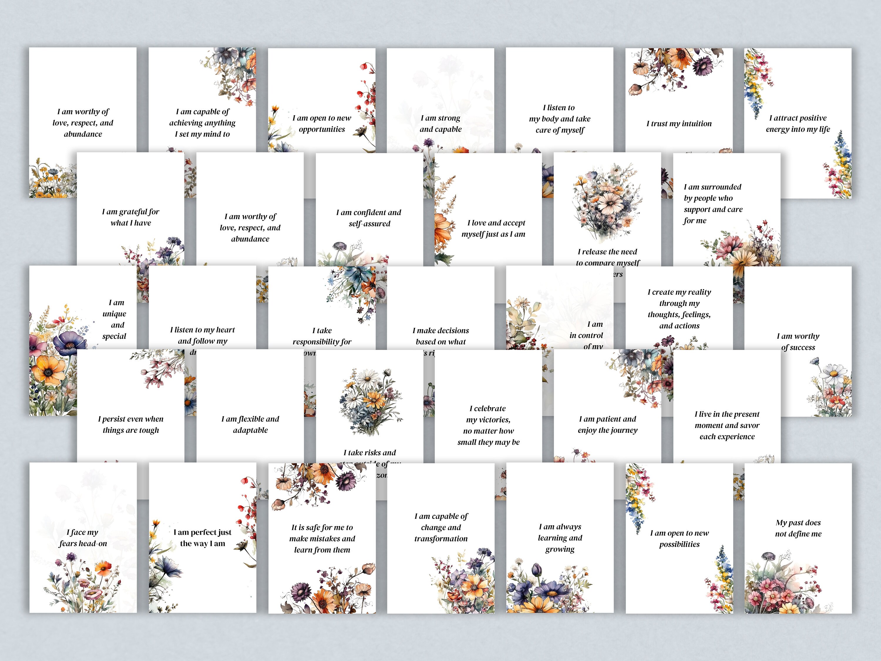 Affirmation Cards Template Canva Printable Affirmation Cards - Etsy