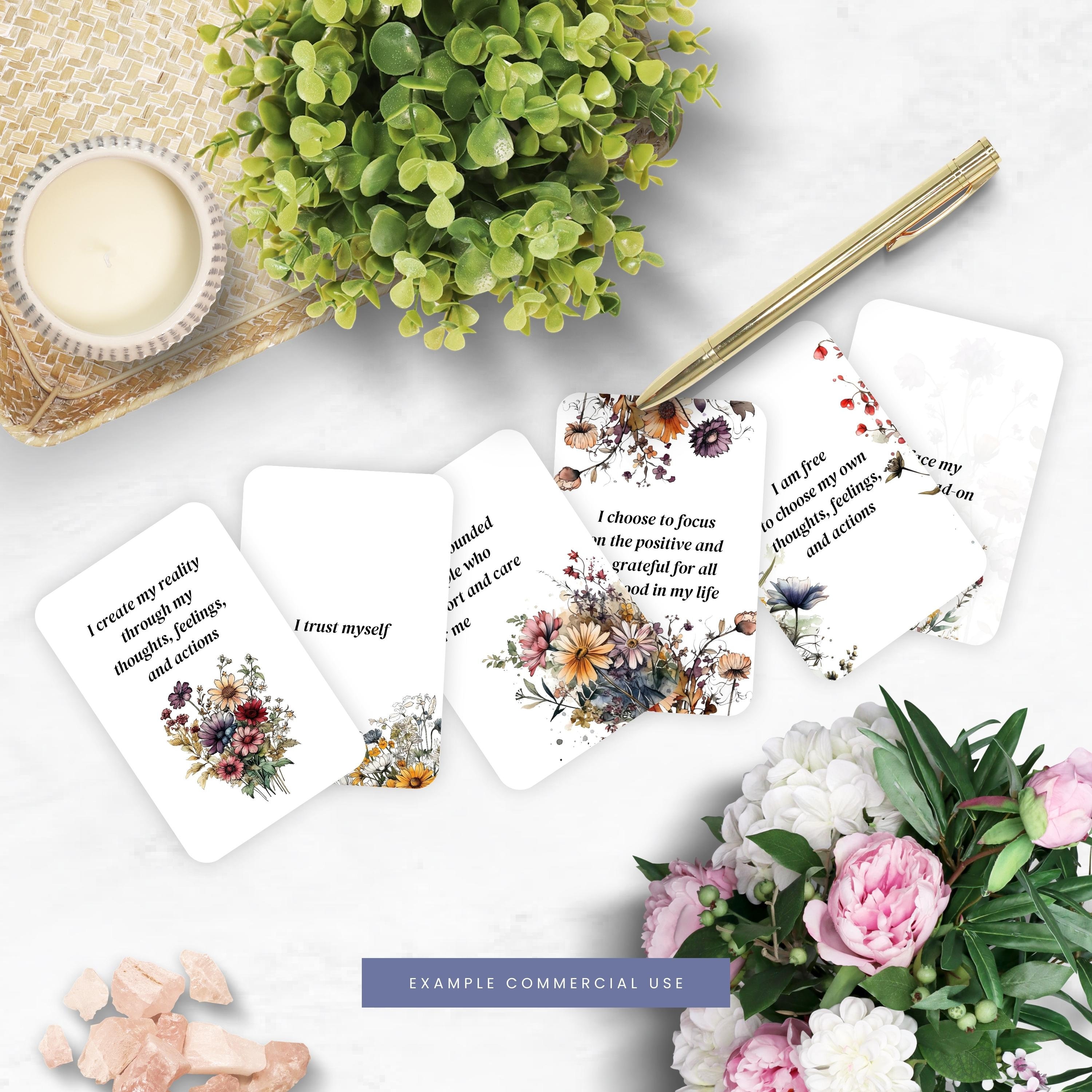 Affirmation Cards Template Canva | Printable Affirmation Cards | PLR ...