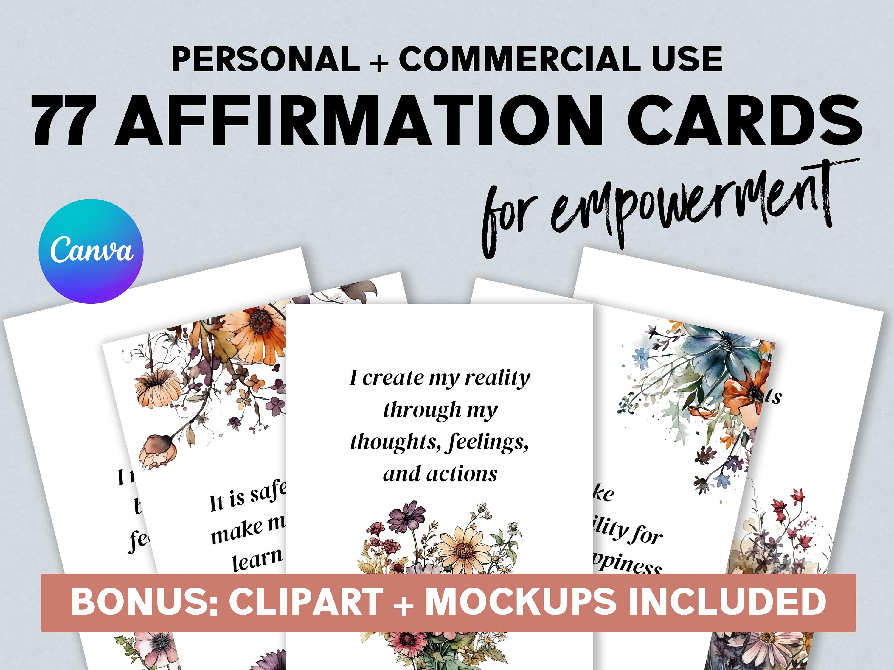 Affirmation Cards Template Canva Printable Affirmation Cards - Etsy