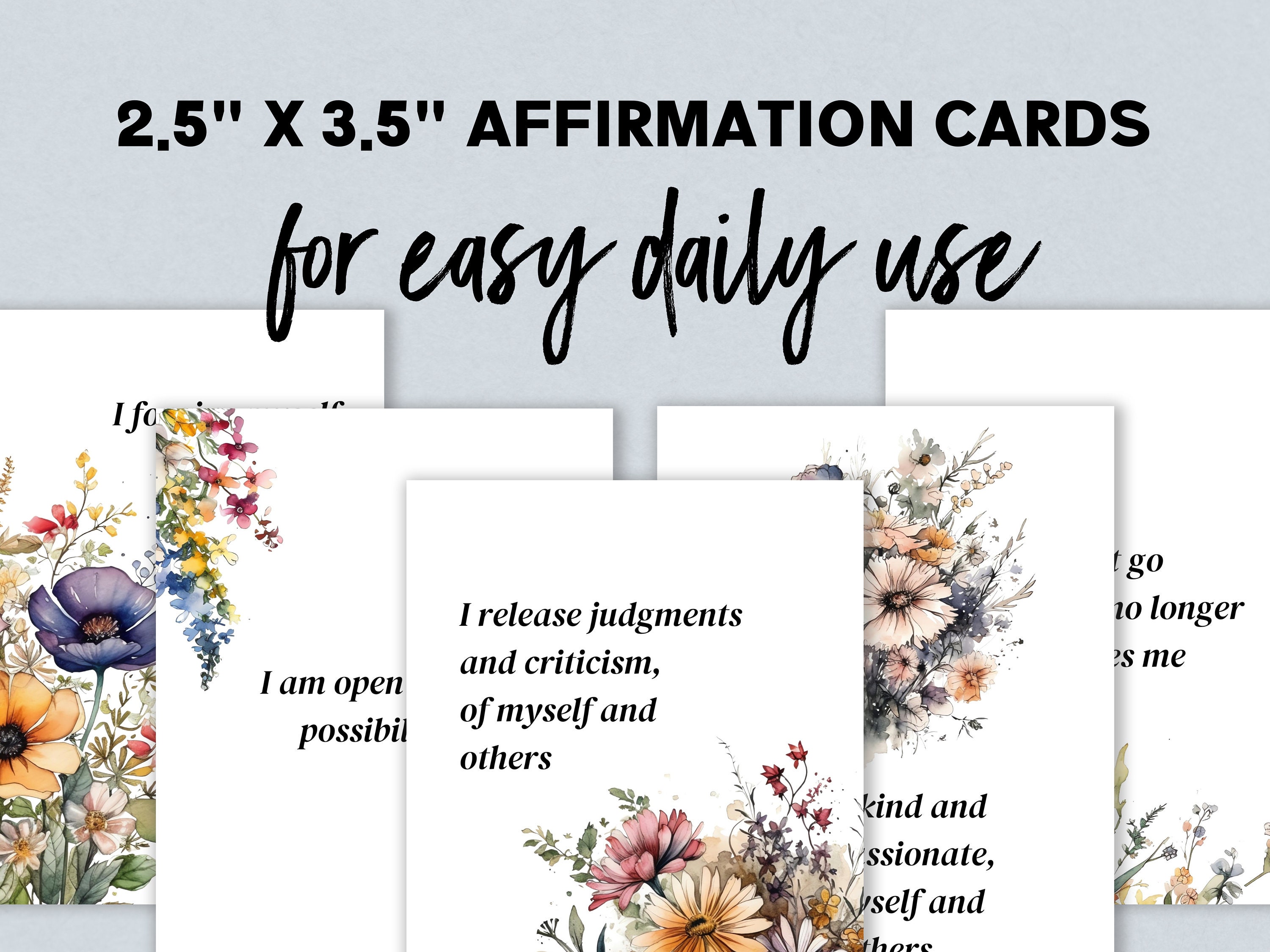 Affirmation Cards Template Canva Printable Affirmation Cards - Etsy