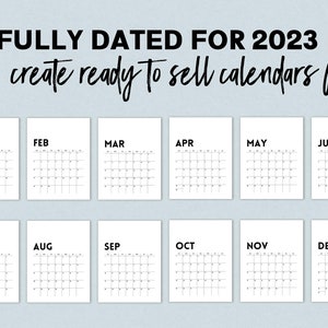 Commercial Use Calendar Template, Canva Printable Calendar Template ...