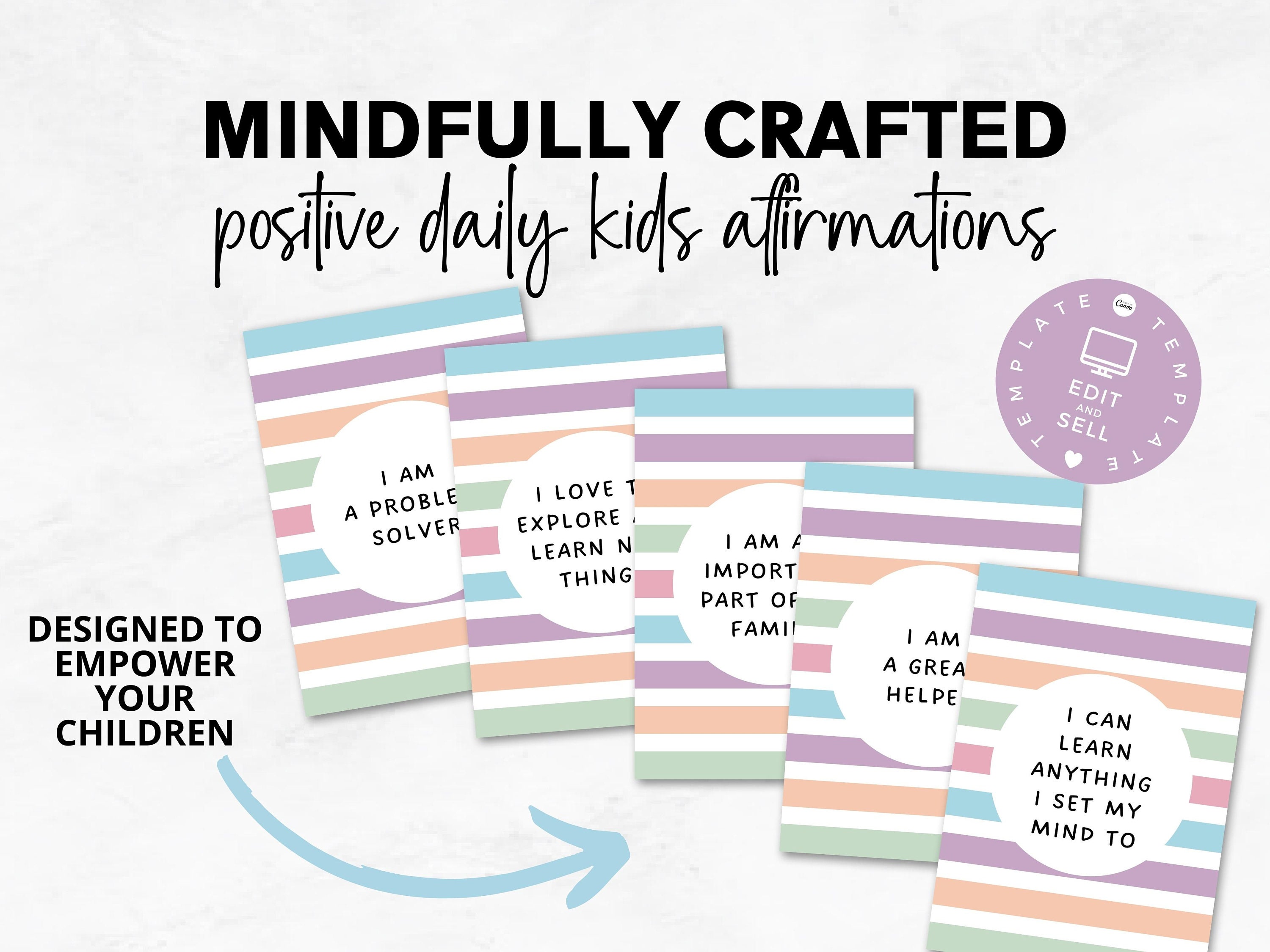 100 Affirmations for Kids Template Kids Affirmations PLR - Etsy