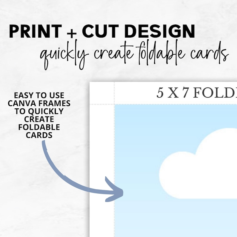 5x7 Folded Card Template, Canva Template, Commercial Use, 5x7 Greeting ...