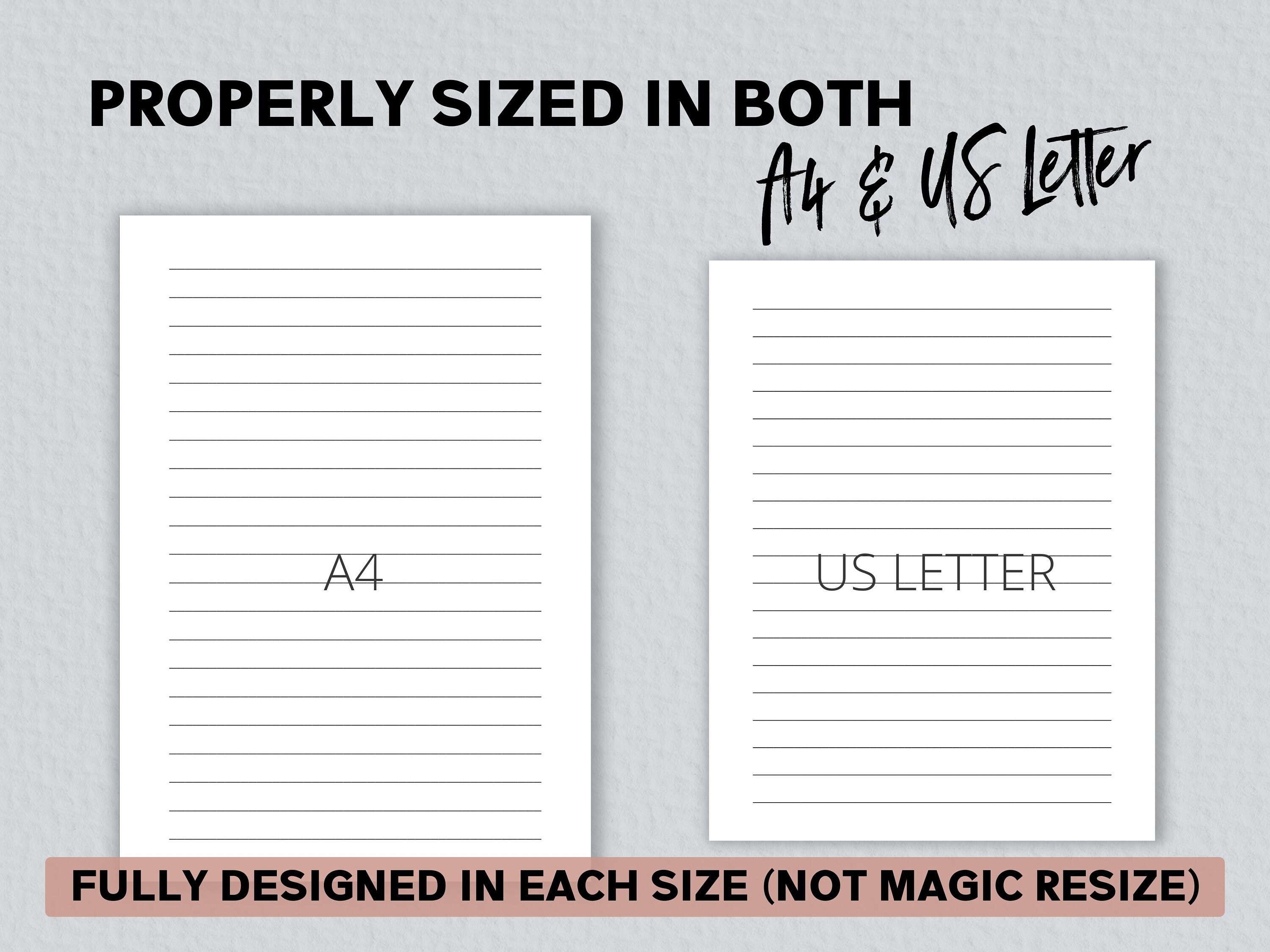 Commercial Use Notes Pages Template Canva Printable - Etsy